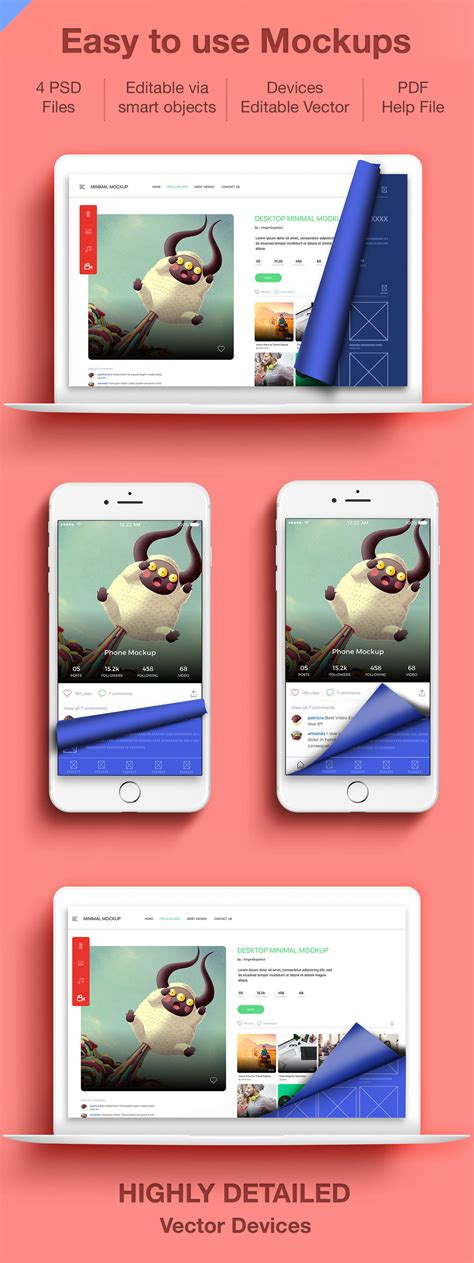 scroll web app showcase mockup iphone7 macbook air on behance