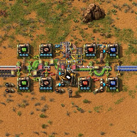 Red Circuit Setup Outputting 4 2 Blue Belts Of Chips Expensive Recipes R Factorio