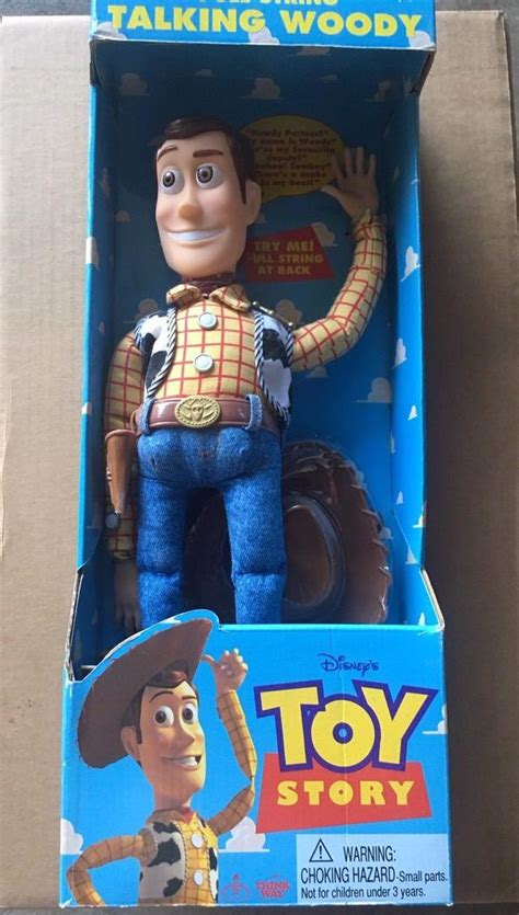 Vintage 1995 Woody Toy Story Pull String Talking Doll Thinkway Toys