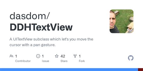 GitHub Dasdom DDHTextView A UITextView Subclass Which Let S You Move The Cursor With A Pan