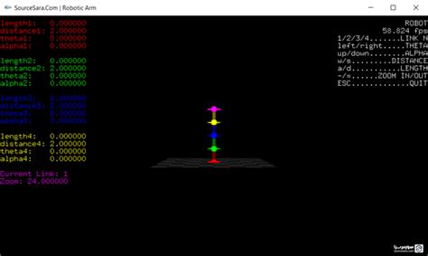 سورس بازوی ربات سه بعدی با Opengl به زبان C سورس سرا