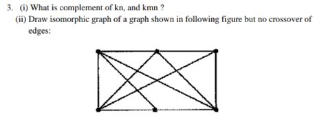 Solved I What Is Complement Of Kn And Kmn Ii Draw Chegg Com