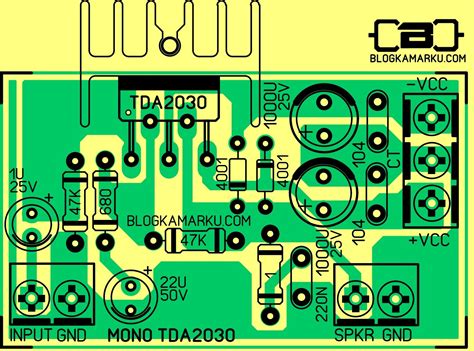 Tda2030 Bridge Amplifier Circuit Diagram With Pcb 35w Rms Artofit
