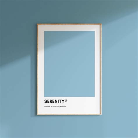 Pantone Blue Wall Art Printable Bundle Set Of 6 Prints Blue Pantone