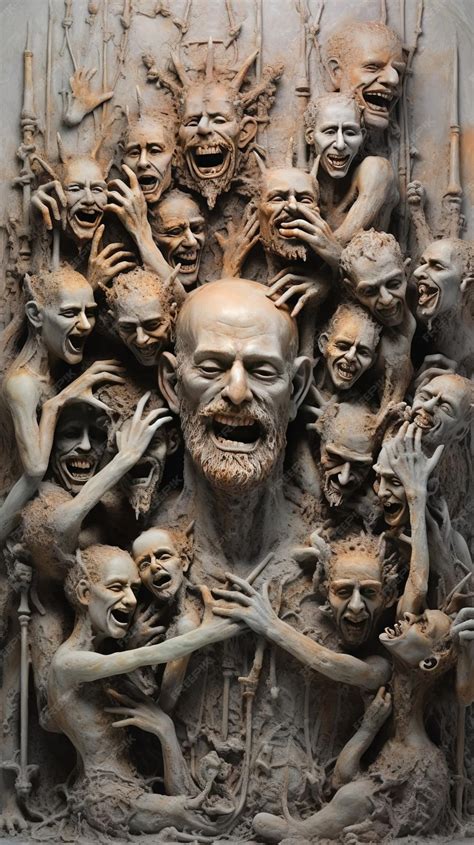 Premium Photo A Closeup Of The Face Of A Damned Soul Contorted In Agony