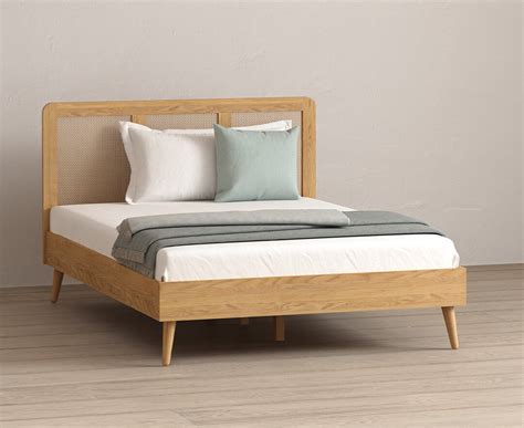Oak Rattan Bed