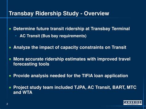 Ppt Evaluating The Effects Of Transit Crowding Transbay Ridership Forecasting Model