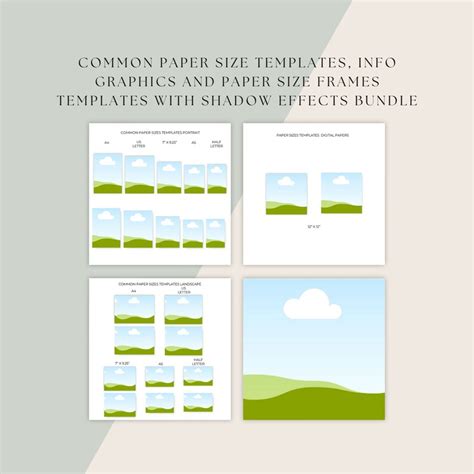 Common Paper Size Templates Info Graphics Paper Size Frame Templates