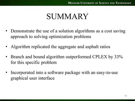 Cost Saving Approach Using Solution Algorithms Ppt