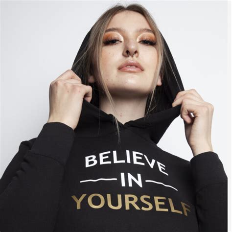 Believe In Yourself Hoodie Black Motivational Queen