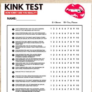 Kink Test Questionnaire Bdsm Party Sex Game Questions Adult Couples Dominant Submissive