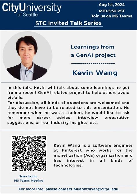 School Of Technology And Computing Stc On Linkedin Stc Genai Invitedtalk