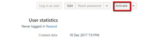 Inactive User Needs To Be Reactivated