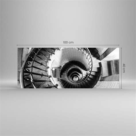 Impression Sur Verre 100x40cm Tableaux Image Escaliers Spirale Point De