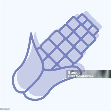 Icône Maïs Convient Au Symbole Des Noix Style Bicolore Conception Simple Modifiable Vecteur De