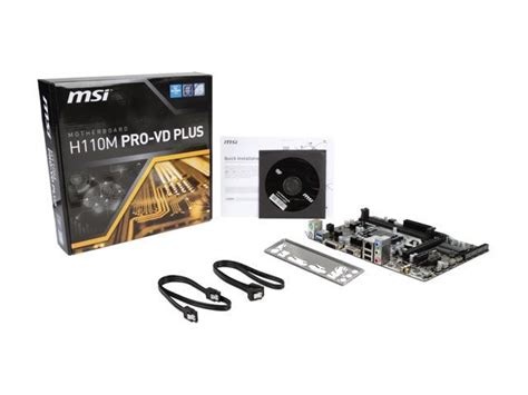 MSI H110M PRO-VD PLUS LGA 1151 Intel H110 SATA 6Gb/s USB Micro ATX ...