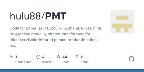 Github Hulu88 Pmt Code For Paper Lu H Zou X And Zhang P