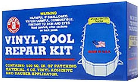 Pool Above Vinyl Repair Patch Kit With Glue Works Under