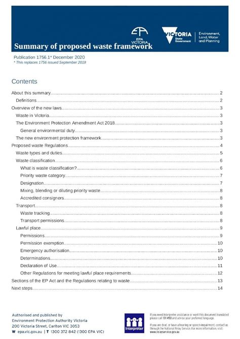 DOCX Web ViewSummary Of Proposed Waste FrameworkSummary Of Proposed Waste Framework