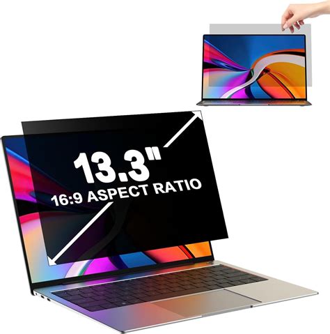 Gudteke Laptop Privacy Screen Filters 133 Inch 169 Aspect Privacy
