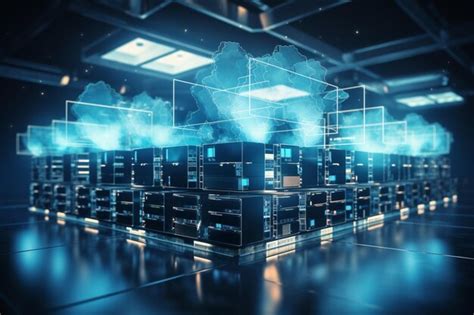 Cloud Technology Computing Concept Data Center Concept Modern Cloud