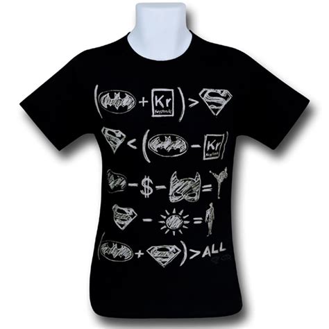 Batman Superman Hero Equations T Shirt GeekAlerts