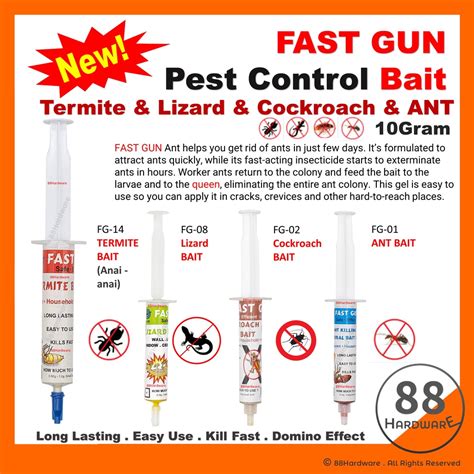 Fast Gun Termite Bait Racun Anai Anai Racun Cicak Rumah Racun Semut