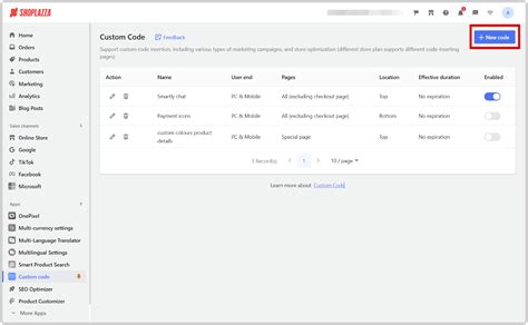 Custom Code Set Up Custom Code In Your Store Shoplazza Help Center