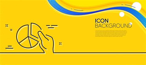 Ikon Garis Bagan Pai Tanda Grafik Presentasi Spanduk Kuning Garis