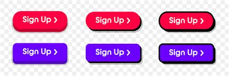 가입 버튼 로그인 가입 웹 버튼 설정 플랫 스타일의 사용자 인터페이스 웹 버튼 로그인 또는 가입 버튼 Ui 모바일 앱 웹에 대 한 벡터 그림 가입서에 대한 스톡 벡터 아트