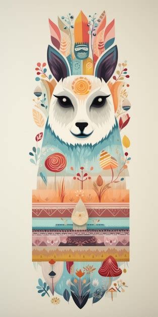 Arte de pared para niños llama al estilo de patrones en capas pilas de