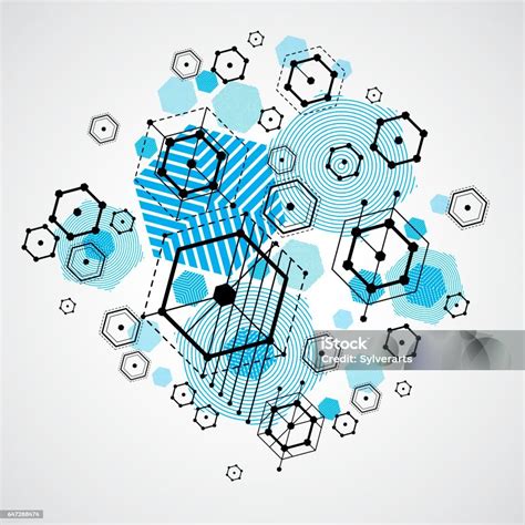 바우하우스 추상 배경 그리드와 겹치는 간단한 기하학적 요소 원과 스트라이프 넓어짐 만든 벡터입니다 레트로 작품 광고 포스터에 대 한 기술 스타일 그래픽 템플릿 0명에 대한