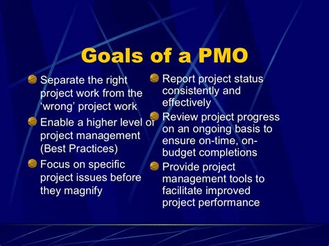 Setting Up A Pmo