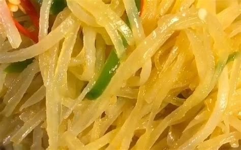 美食教程家常辣椒炒土豆丝 哔哩哔哩