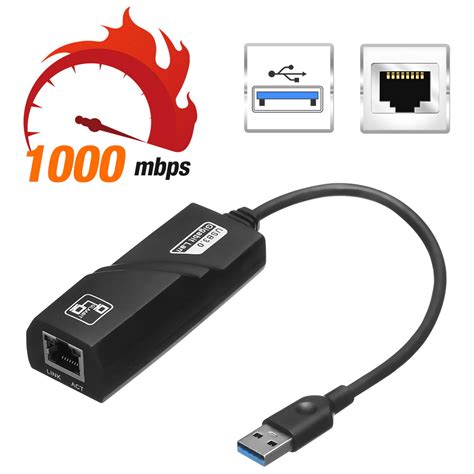 Usb 3 0 To Rj45 10 100 1000 Mbps Gigabit Ethernet Lan Network Adapter