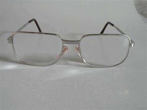 Vintage Silver Rectangular Optical Frame Etsy