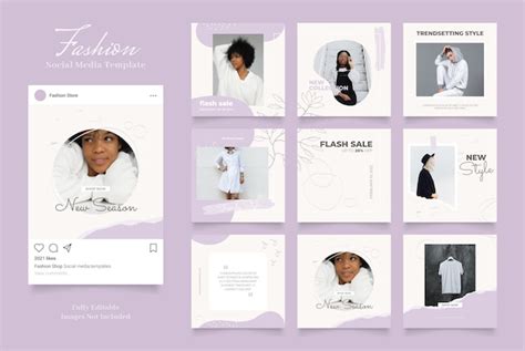 Instagram 홍보 배너 템플릿 프리미엄 벡터