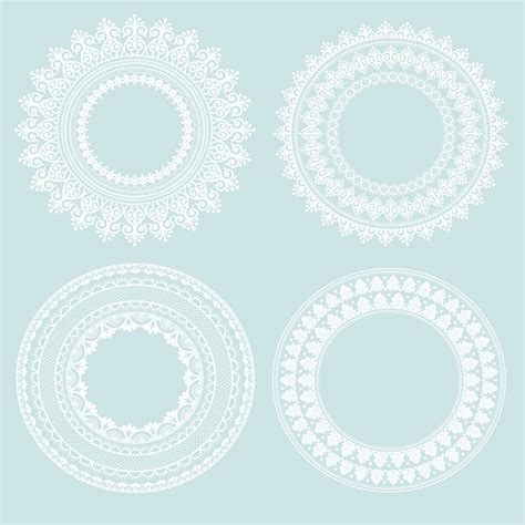 Vector Lace Pattern Frame Set 7414947 Vector Art At Vecteezy