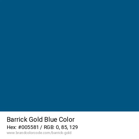 Barrick Gold Brand Color Codes