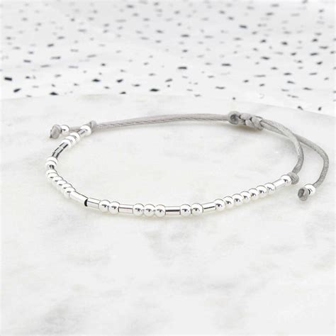 Fuck Cancer Sterling Silver Morse Code Bracelet By Charlie Boots