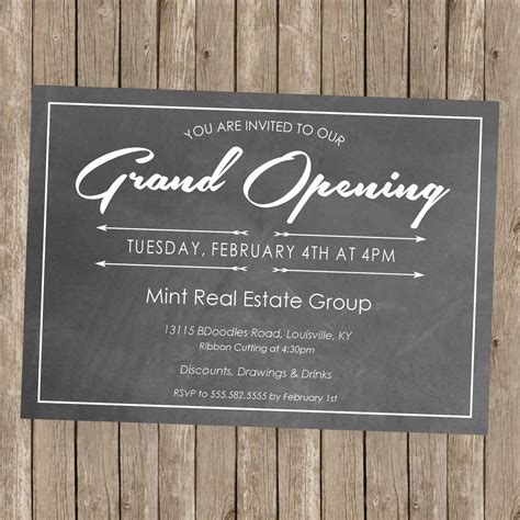 Printable Grand Opening Or Open House Invitations Personalized Your