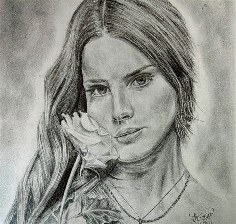 A Pencil Portrait That I Made Of Lana Rlanadelrey