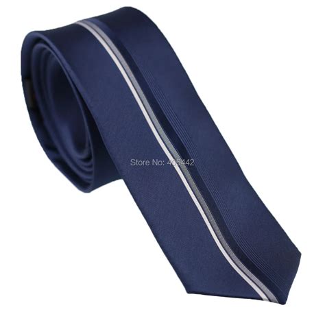 YIBEI Coachella Ties New Hot Navy Necktie With Gray Silver Vertical Striped Neck Ties