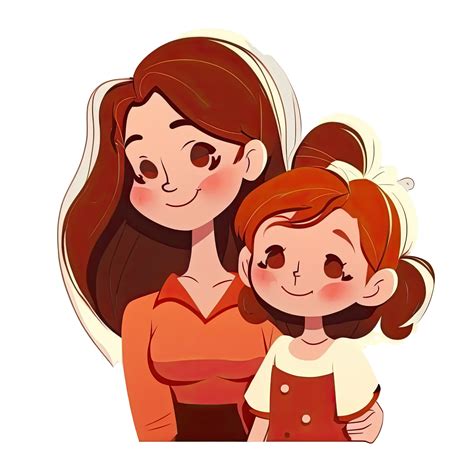 Madre Y Hija Dibujos Animados 22917745 Png