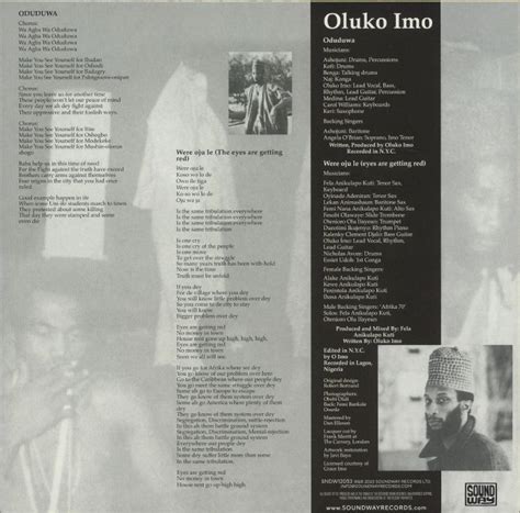 Oluko Imo Oduduwa Reissue Vinyl At Juno Records