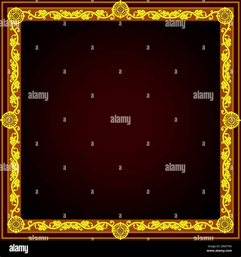 Golden Frame Square Stock Vector Image And Art Alamy