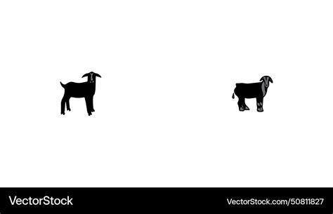 Minimal Icon Boer Goat Royalty Free Vector Image