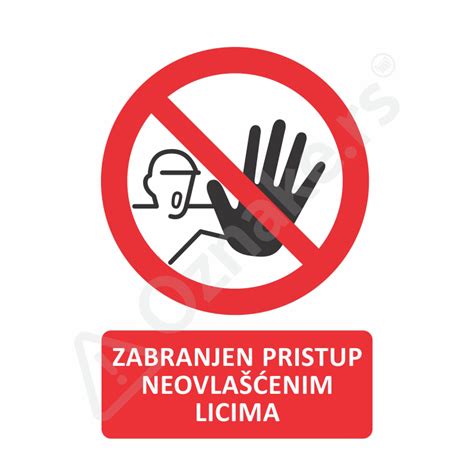 Zabranjen Pristup Neovlašćenim Licima Oznake Rs