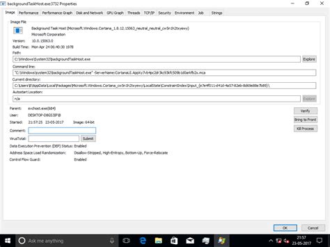 Windows One Executable Backgroundtaskhostexe With Many Different