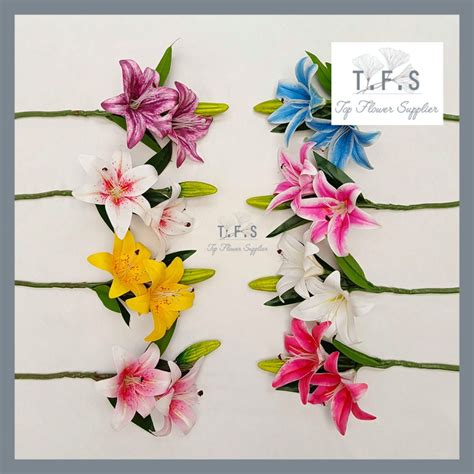 Jual Artificail Lily Latex Real Touch Bunga Lili Premium Artificial Flower Bunga Palsu Wedding